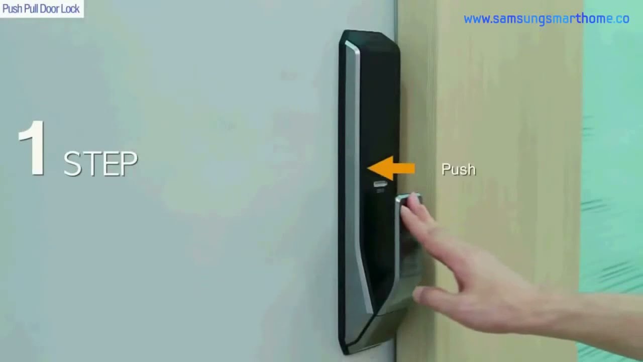 Samsung Push Pull Door Lock P718 P717 Video - SamsungSmartHome.co - YouTube