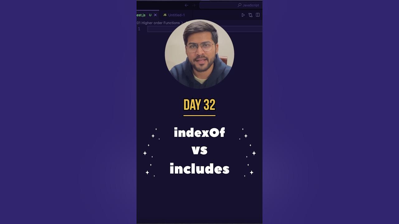 IndexOf and includes function in JS? #75hardchallenge #javascript - YouTube