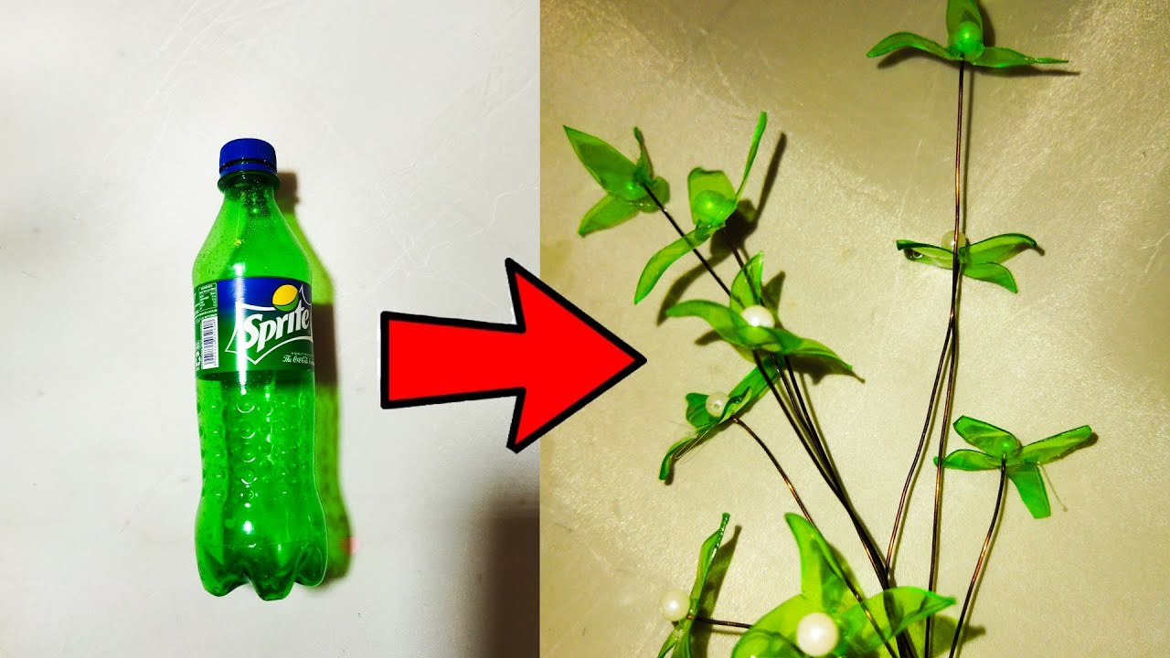 Plastic Bootol flowers idea Home Decorations Craft Idea - YouTube