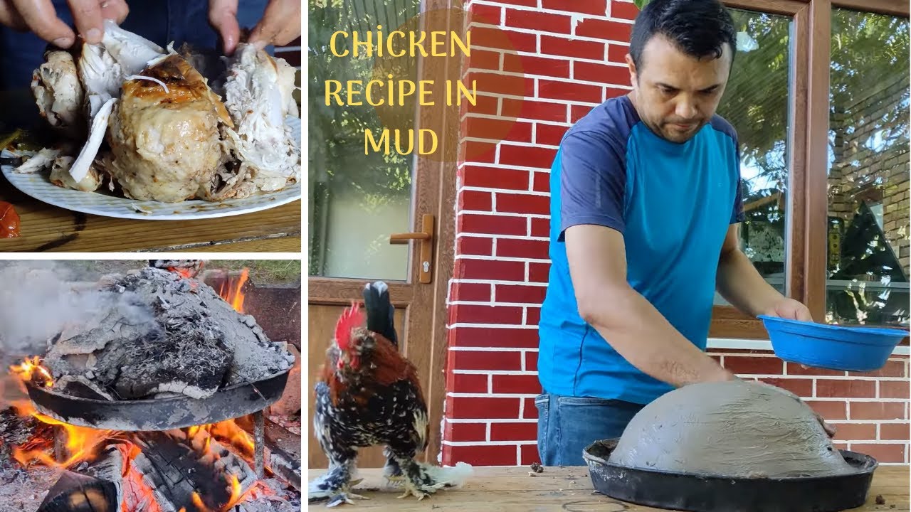 EASY CHICKEN RECIPE IN NATURE! We Cooked Chicken in Mud! (Cooking ...