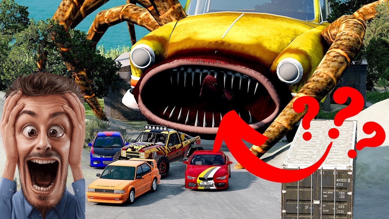 Cars Destruction Test with Car Eater: Epic Battle of Cars vs Monster ...