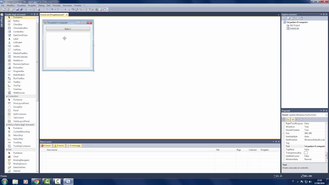 Programmare in visual basic - Come far parlare il proprio computer - YouTube