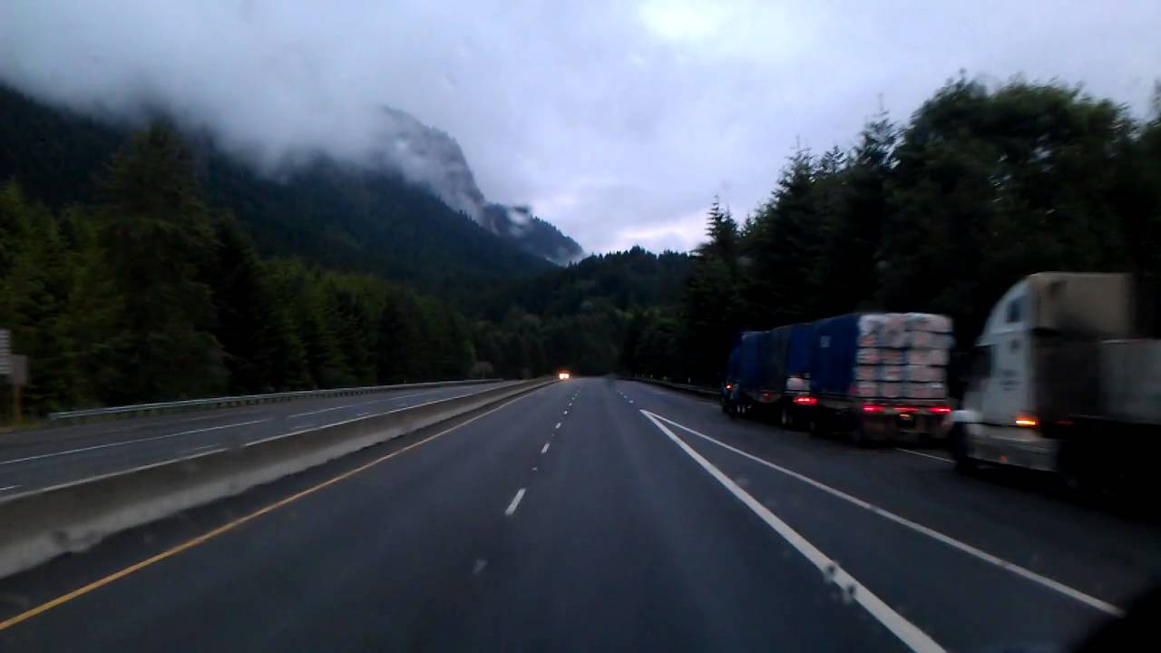 Interstate 84 West as we roll next to the Columbia River and Meno ...