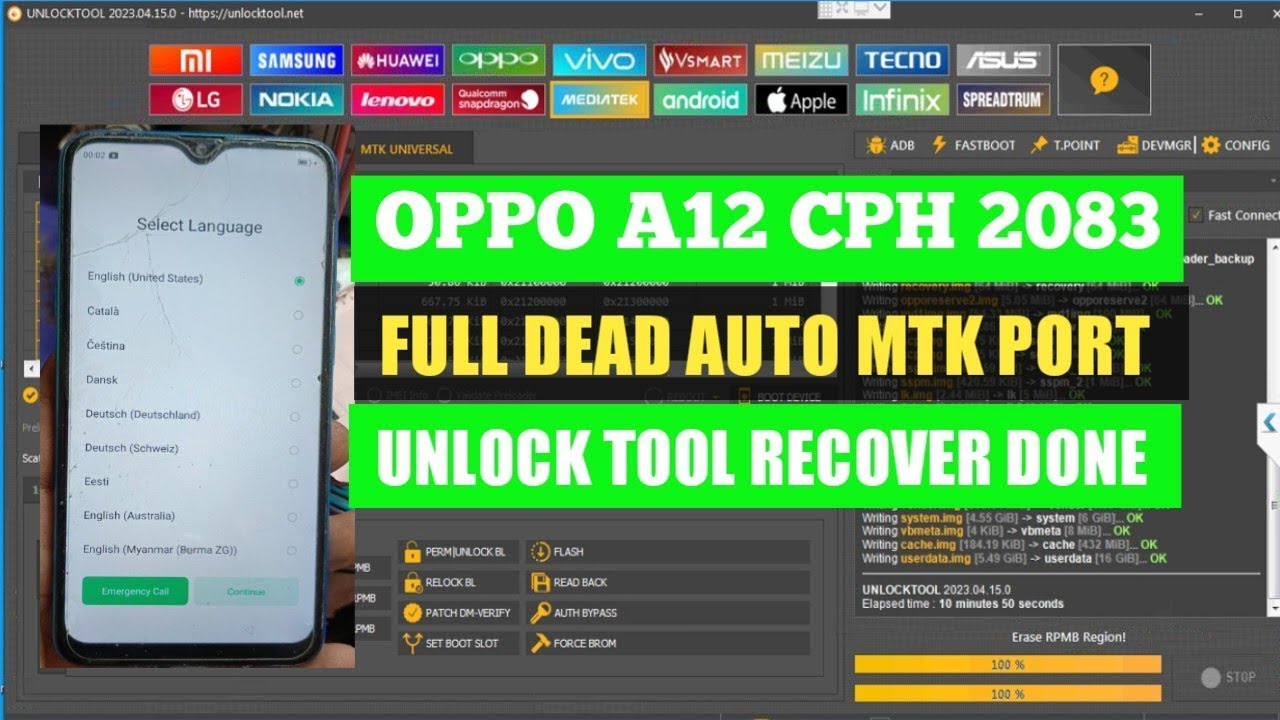 Oppo A12 (CPH2083) Dead Only Auto MTK Port Full Dead Fix With Unlock ...