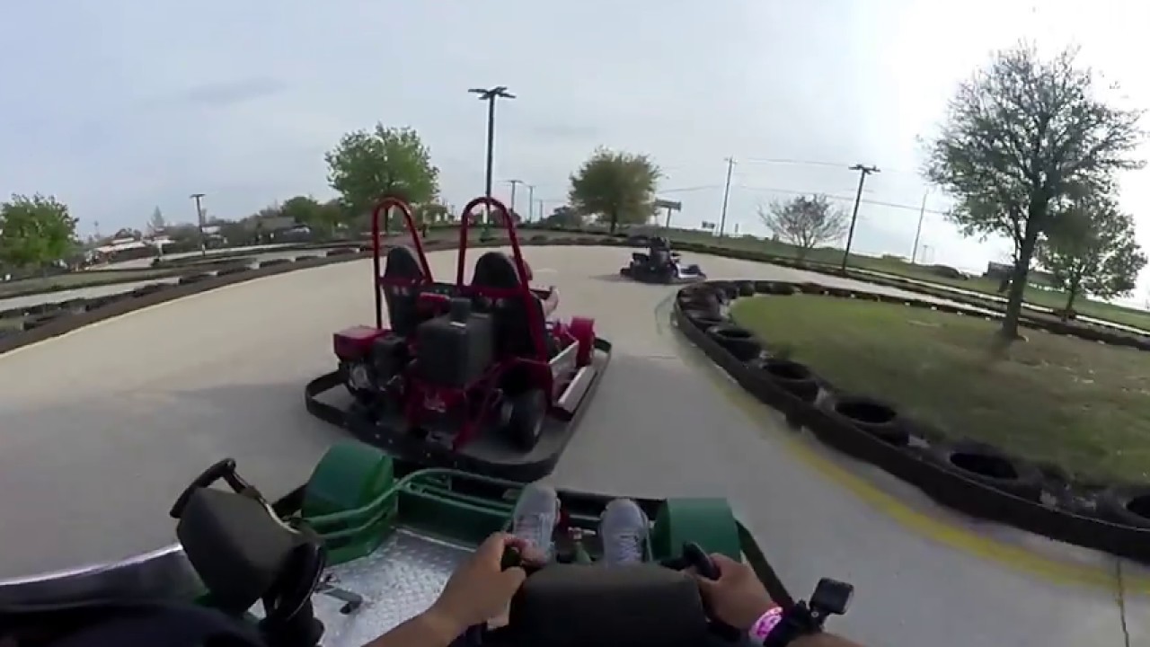 Austin Park and Pizza go kart racing in 360 March 31, 2018 - YouTube