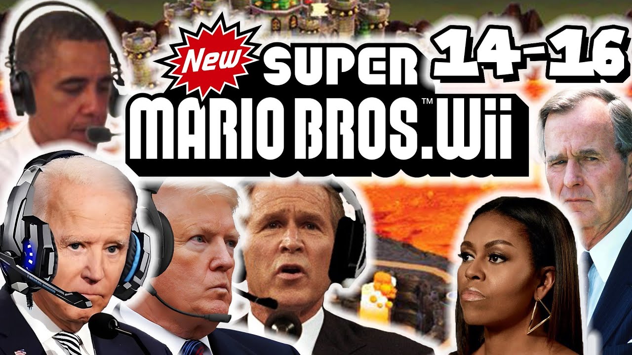 US Presidents Play New Super Mario Bros. Wii (14-16) - YouTube