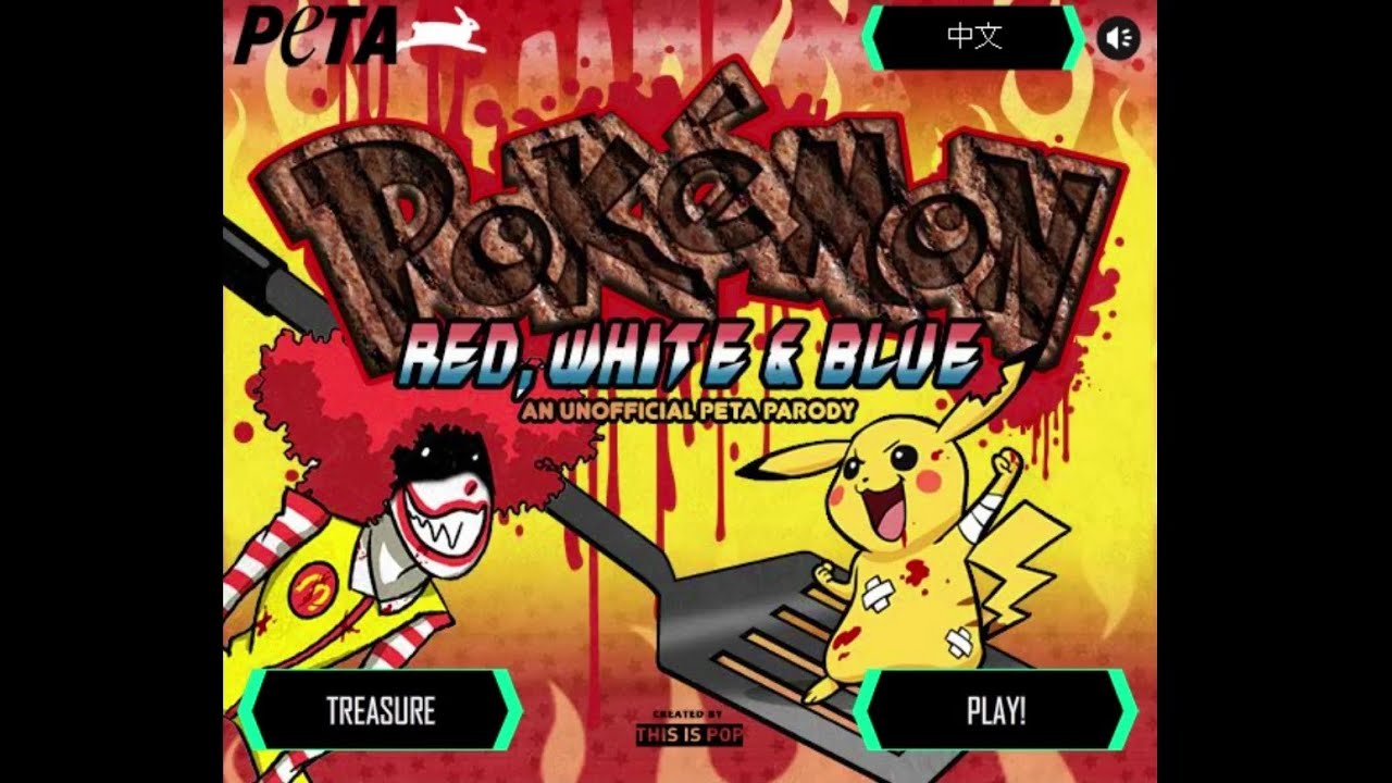 Pokemon Red White & Blue :: PETA GAMES - YouTube