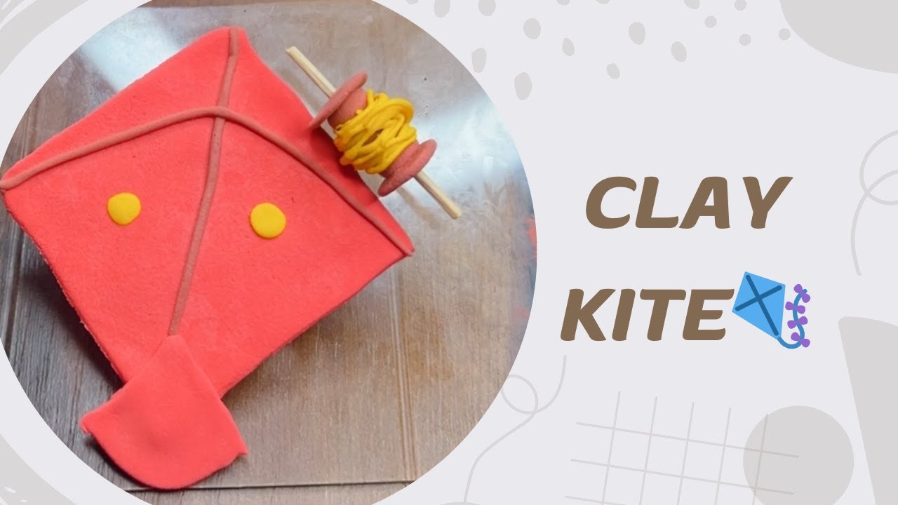 how to make a clay kite | Diy how to make polymer clay miniature kite ...