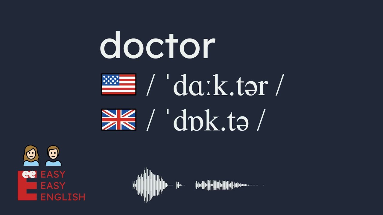 How to pronounce doctor? US English UK English IPA Audio Waveform 👩👨 ...