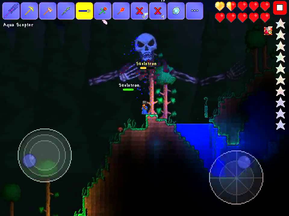 Playing Terraria on iPad mini - YouTube