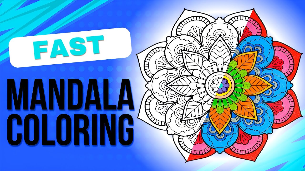 Satisfying Super Fast Mandala Coloring | Color with Me | No Talking - YouTube