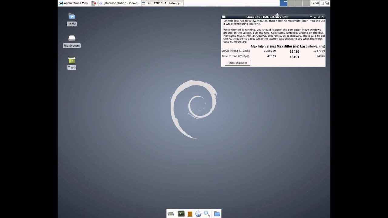 LinuxCNC 2 6 3 Latency Test - YouTube