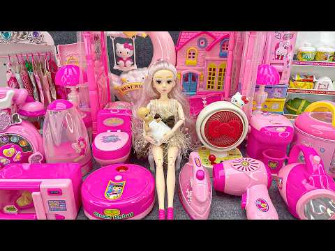 16 Minutes Satisfying with Unboxing Barbie Princess Pink Kitchen,Rock Bed Play Set Review Toys｜ASMR
