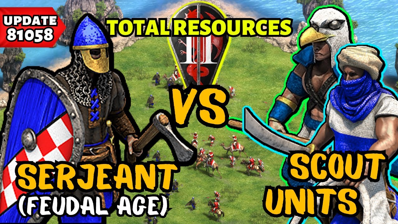 Serjeant ⚔ All Scout Units (Total Resources) - Feudal Age | AoE II: DE ...