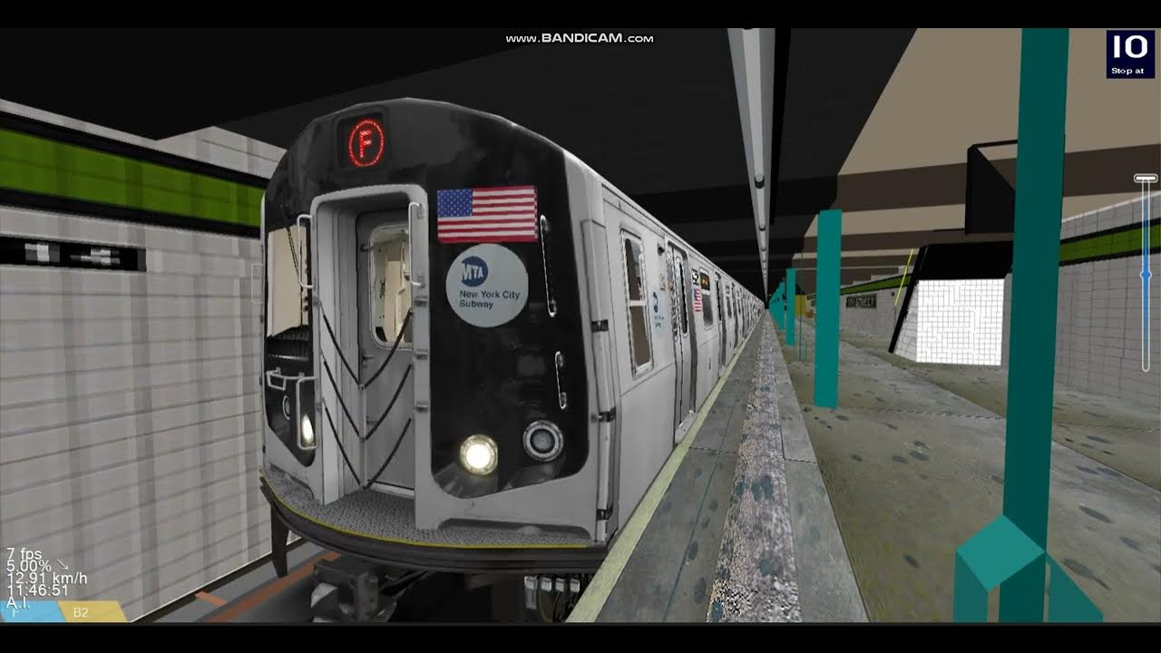 OpenBVE Release R160A Alstom F Train Arriving & Departing at 14th Street - YouTube