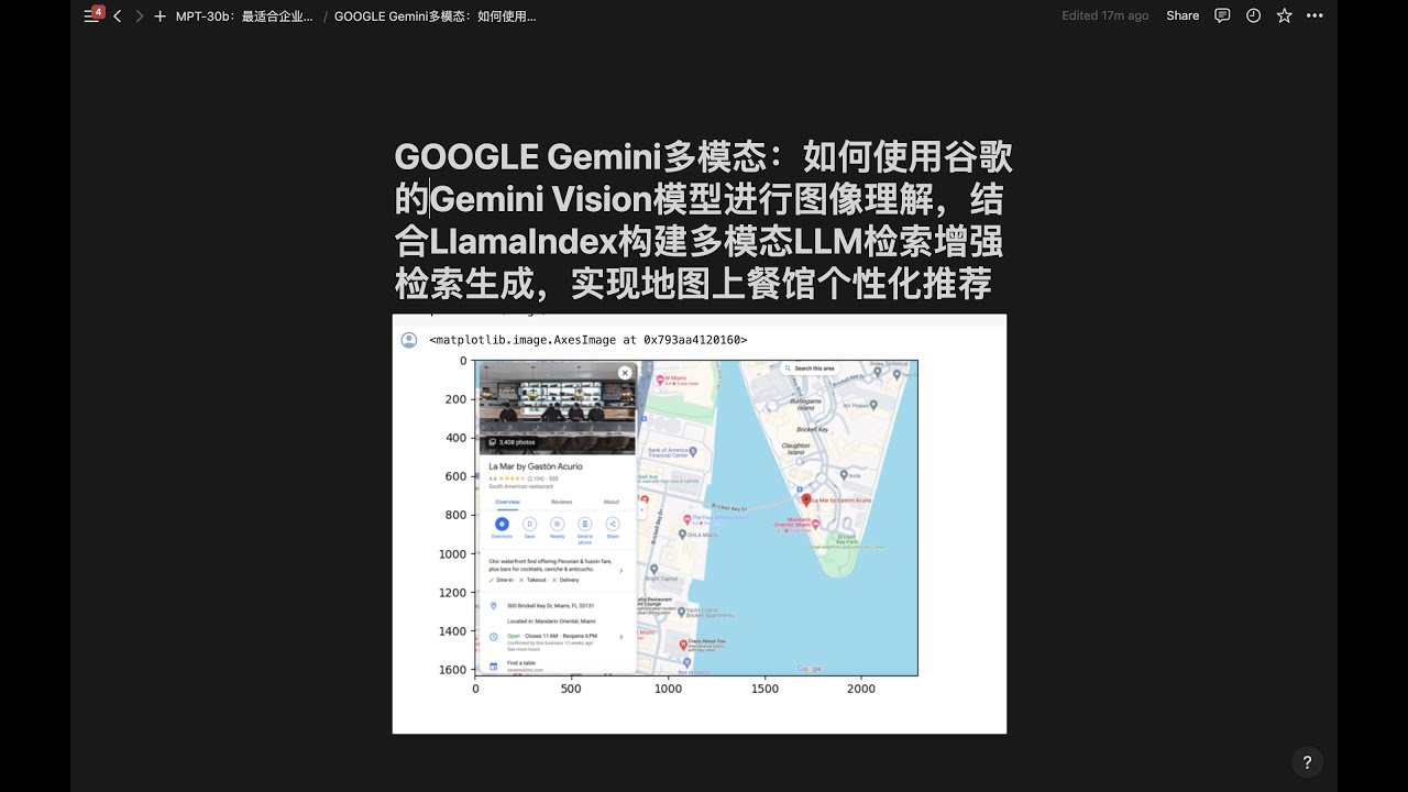 GOOGLE Gemini多模态：如何使用谷歌的Gemini Vision模型进行图像理解，结合LlamaIndex构建多模态LLM检索增强 ...