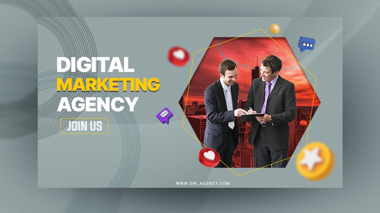 Professional Web banner design - Adobe photoshop tutorial - YouTube