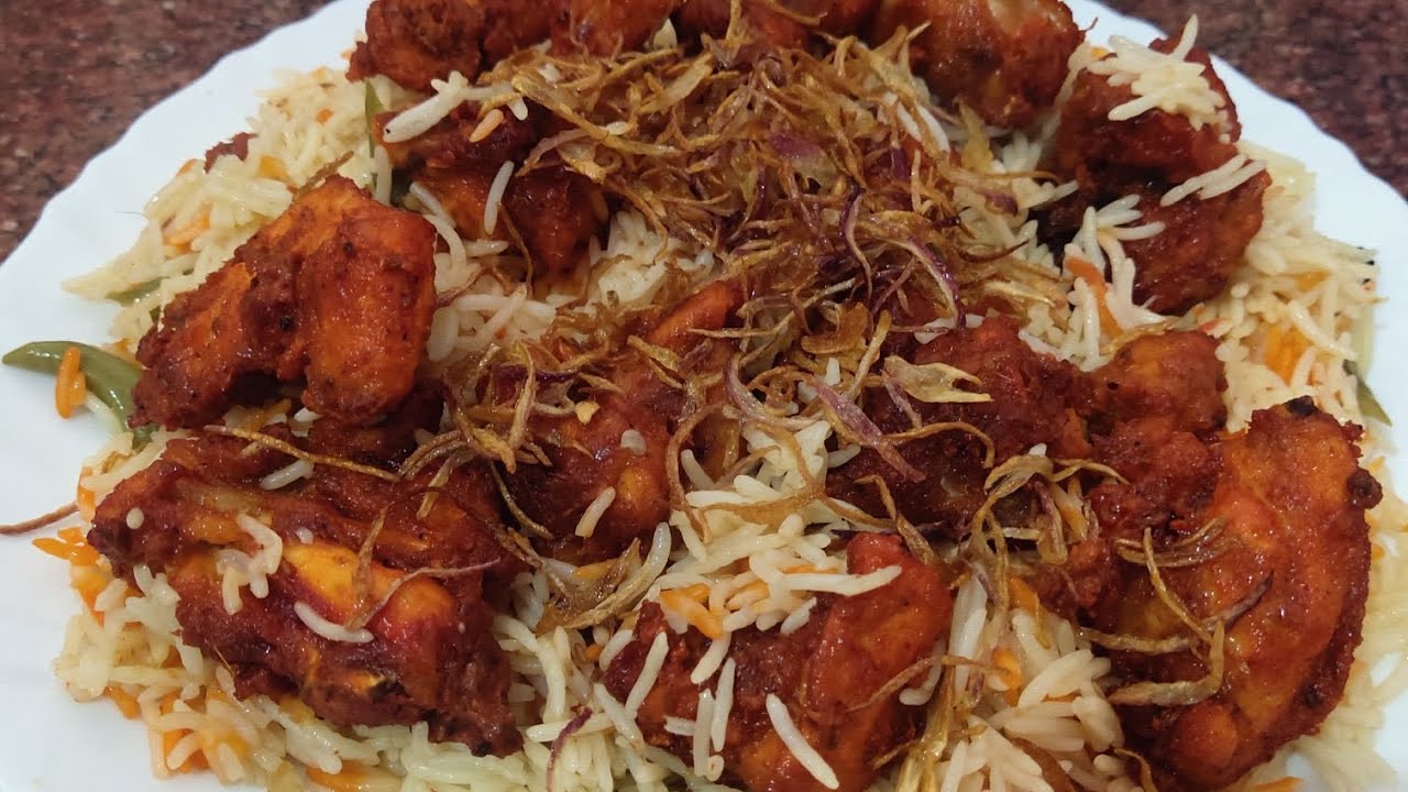 Fried Chicken Pulao Recipe | How To Make Fried chicken At Home | Easy ...