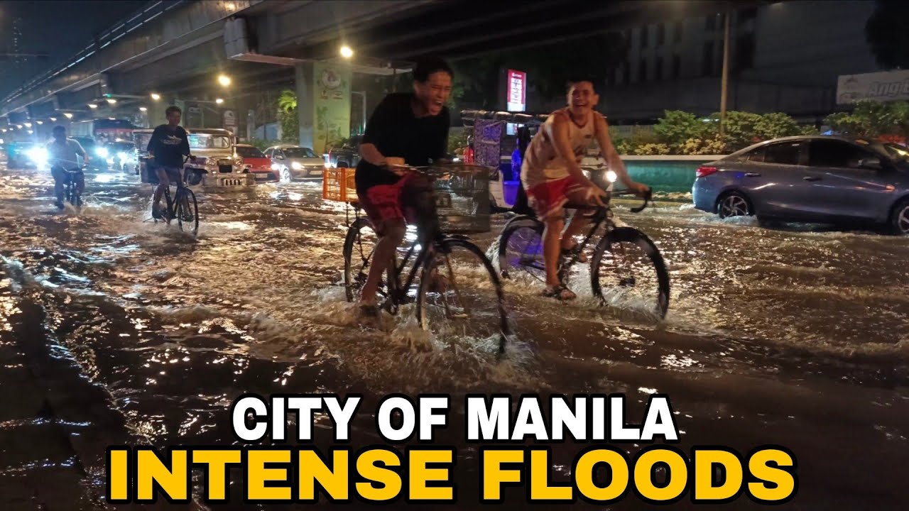 MASSIVE FLOODS DUE TO HEAVY RAIN | NIGHT WALK TOUR SCENES | PHILIPPINES ...