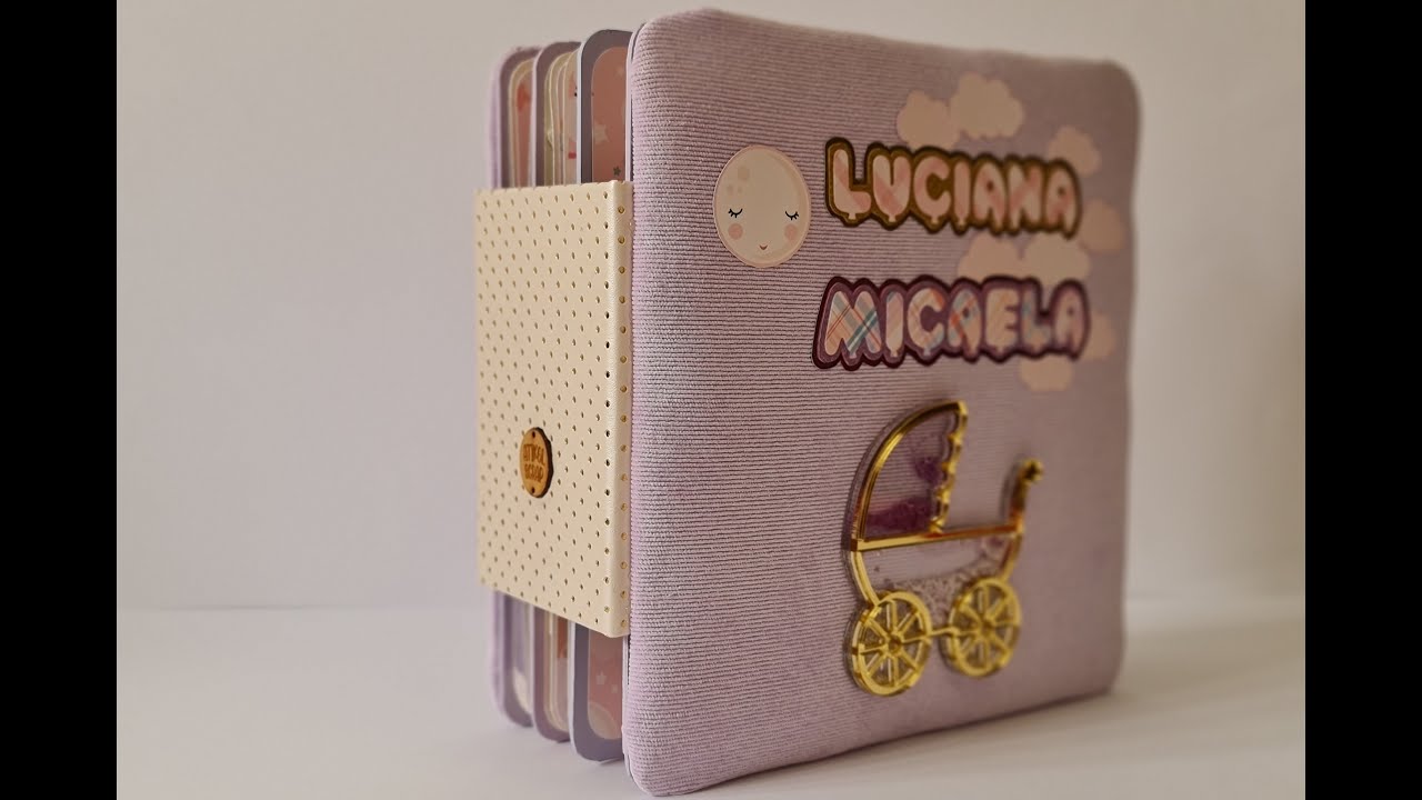 Álbum N. 132: "Luciana Micaela" scrapbooking baby girl - YouTube
