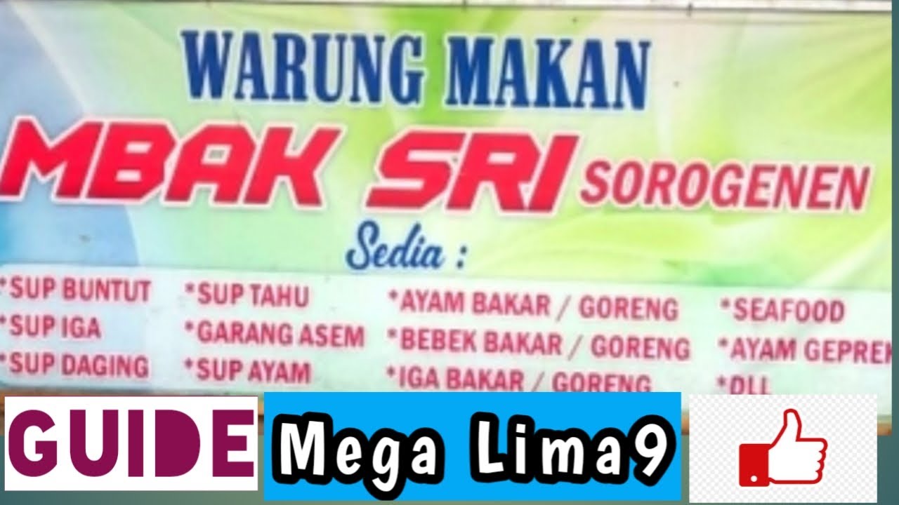 WARUNG MAKAN MBAK SRI- PASAR SOROGENEN PEKALONGAN.Mega Lima9. - YouTube