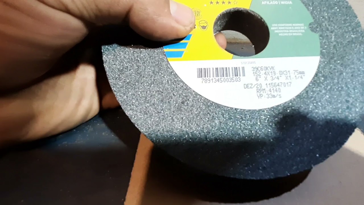 Qual rebolo usar para afiar widea ou pastilhas. - YouTube