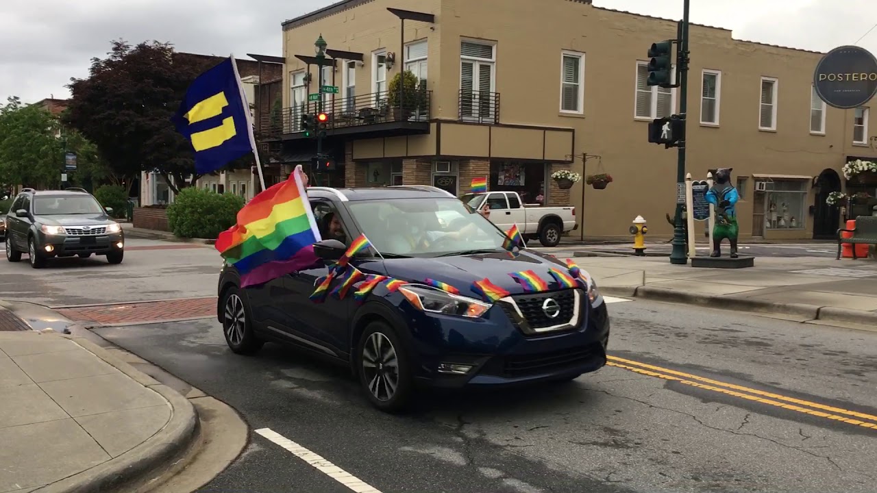 LGBQT community holds Gay Pride Month car parade - YouTube