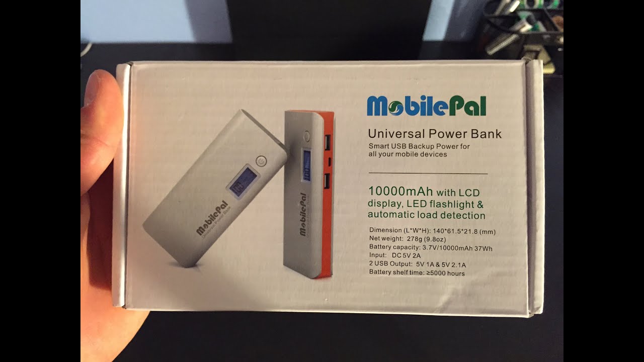 MobilePal 10000mAh Power Bank w/ LCD Screen Review! - YouTube