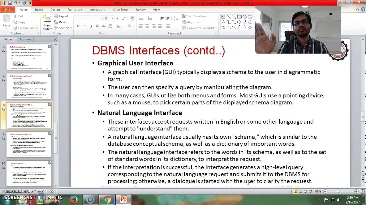 Session 5 Part 2 Interfaces and Tools in DBMS - YouTube