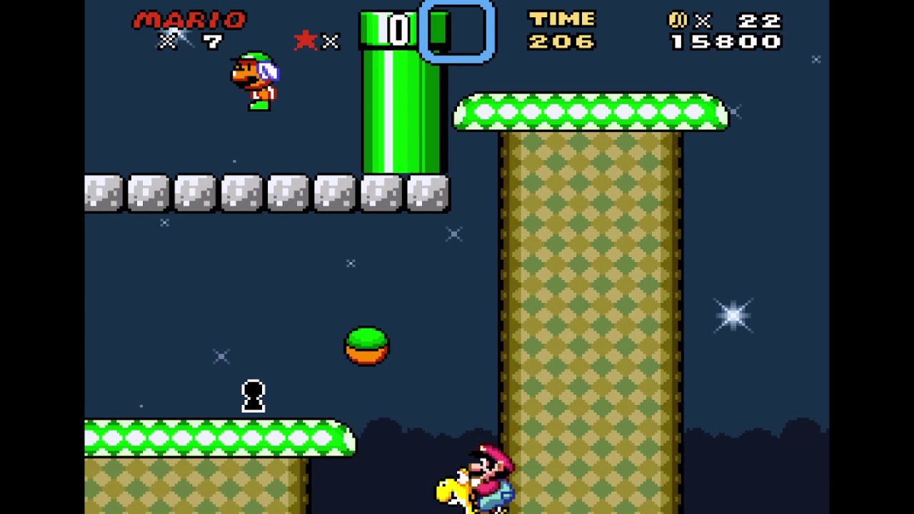SMW: Star World 4 Secret Exit No Cape, No Yoshi Flight (Platform only ...