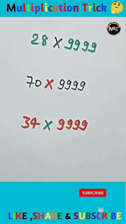Multiplication Short Trick #shorts #maths #viral #multiplication #trending #youtubeshorts # ...