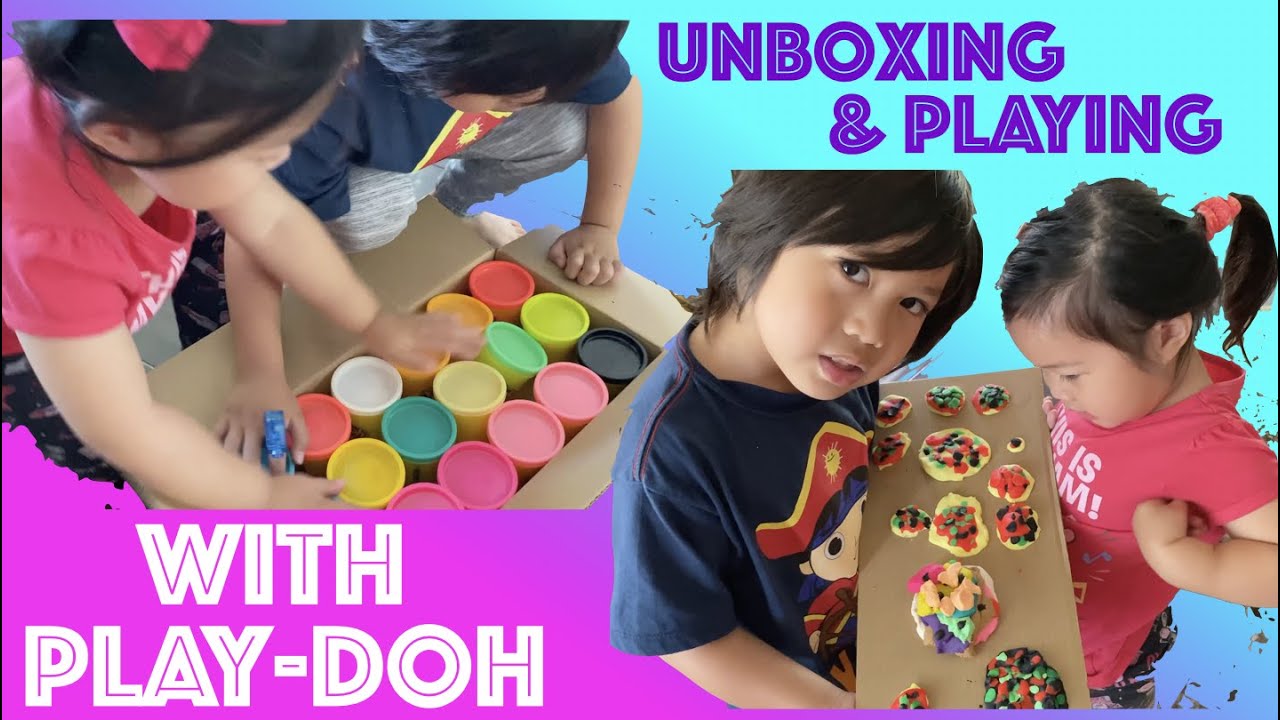 Amazon Play doh, 36 packs, unboxing, and pizza making - YouTube