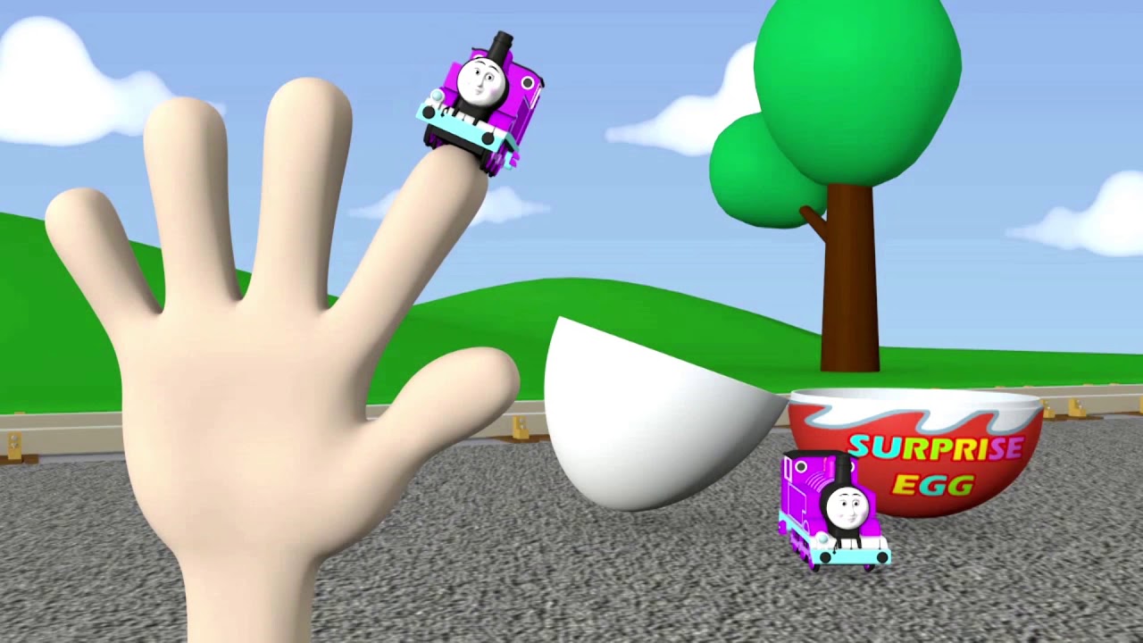 Thomas and Friends 2 3D Finger Family Nursery Rhyme for Children - YouTube