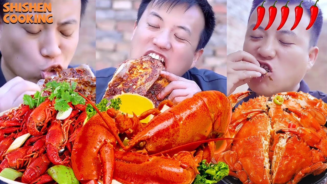 DO LOBSTERS ONLY EAT YELLOW MEAT BUT NOT MEAT? 丨CHINESE FOOD EATING SHOW丨TIKTOK FUNNY VIDEOS ...