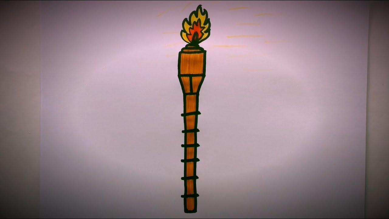 How to draw a Survivor torch 🔥 ️ - YouTube