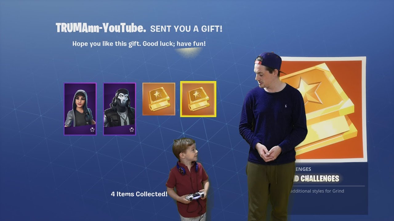 Gifting NEW 'HANG TIME BUNDLE' To *5 YEAR OLD KID* FREE Fortnite ...