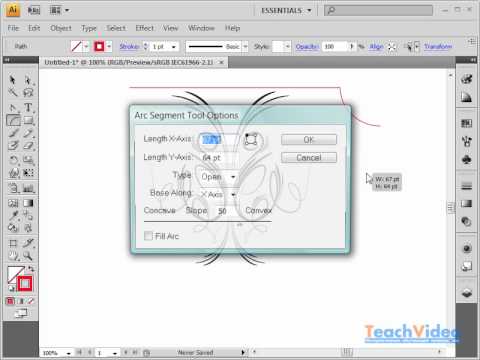 Работа с инструментом Line Segment Tool в Adobe Illustrator CS4 (9/39 ...