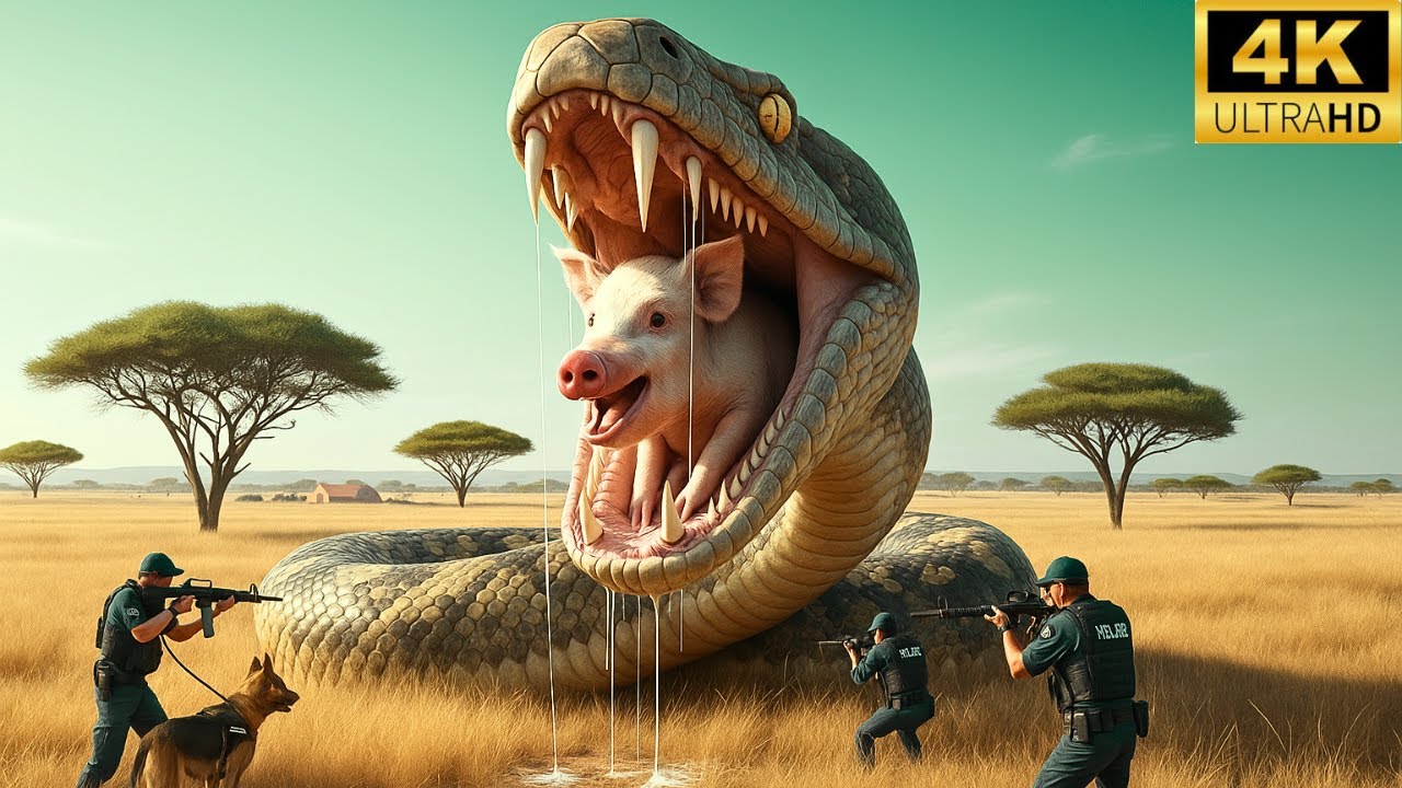 Real-life drama : Saving a pig from a giant python | Part 1 - YouTube