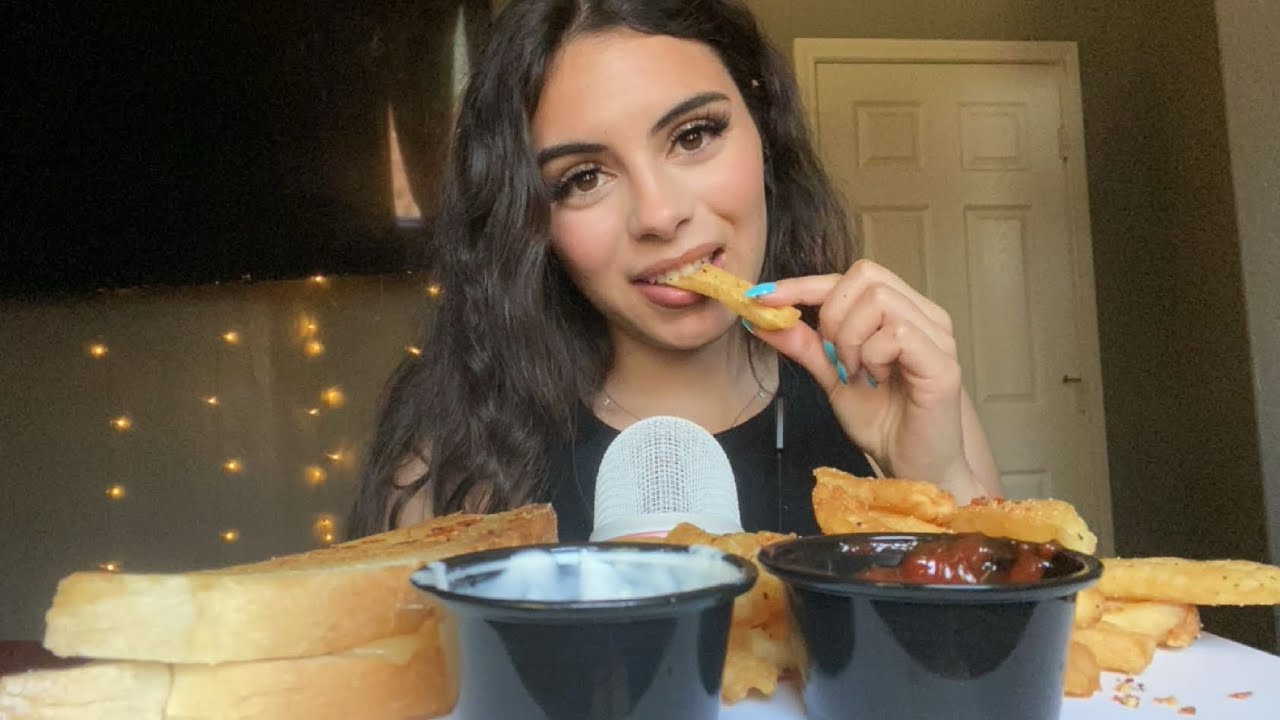 Asmr|| Crispy Grilled Cheese & Fries Mukbang🥪🍟 - YouTube