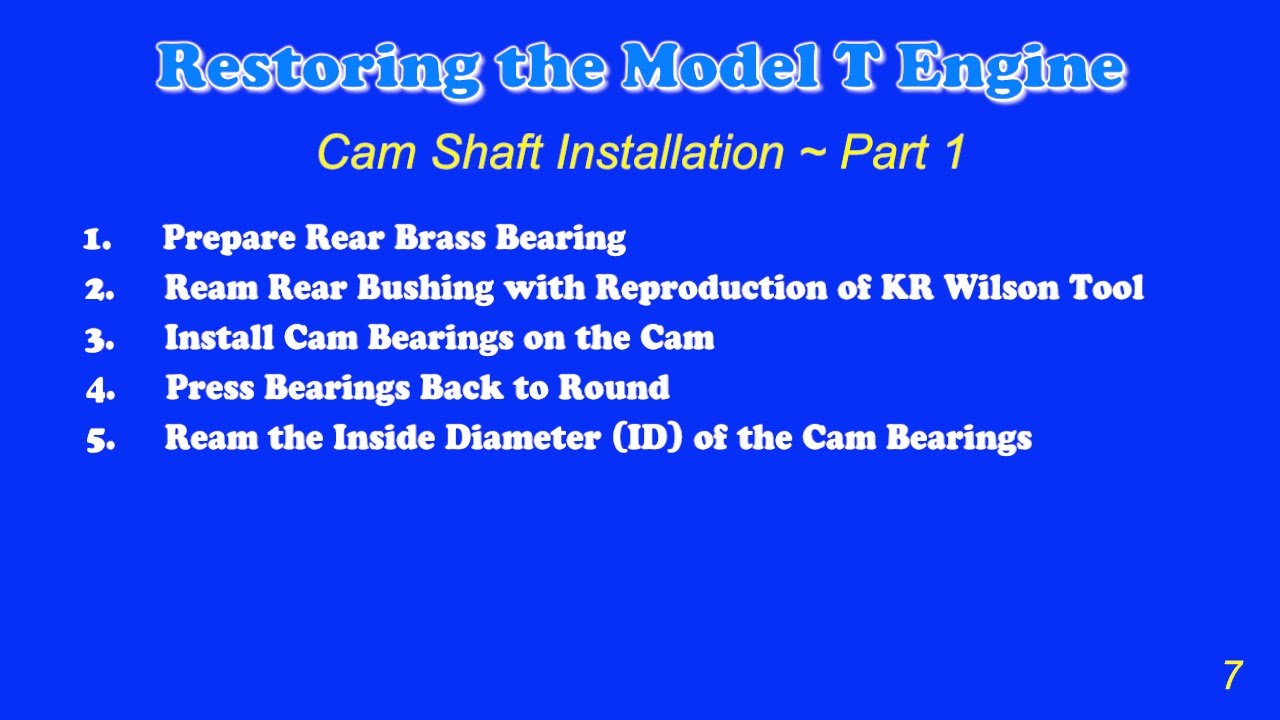 Engine 07 Cam Shaft Installation Part 1 - YouTube