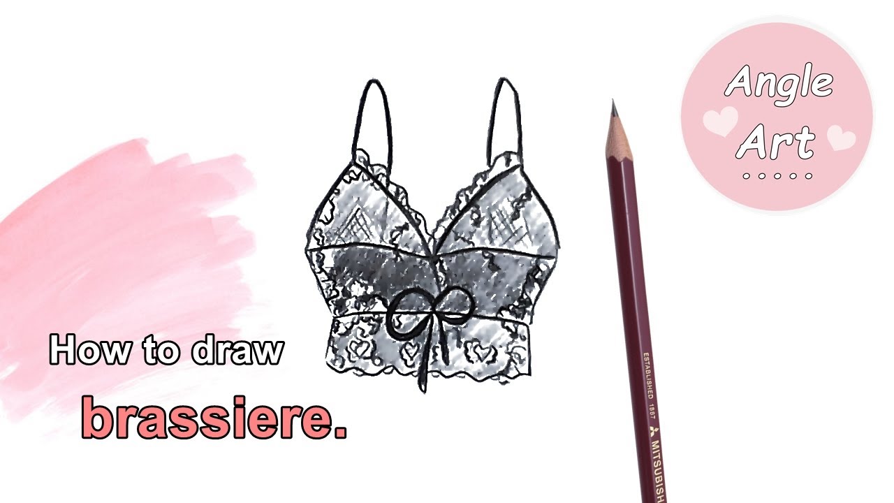 how to draw female Lingerie. How to draw vintage bra. How to draw ...
