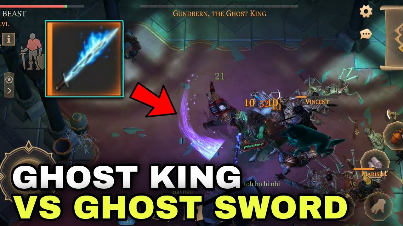 Grim Soul Ghost King Defeated With Ghost Sword - YouTube