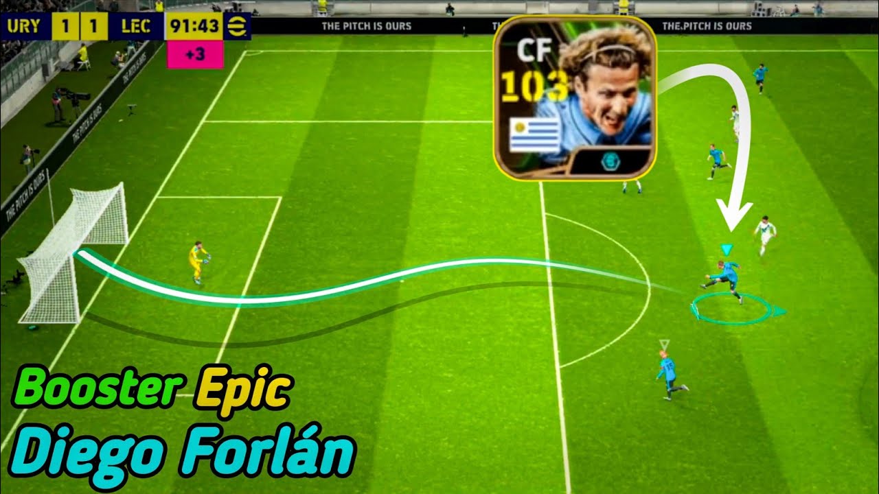 Diego Forlán 103 Epic Card Review eFootball Mobile - YouTube