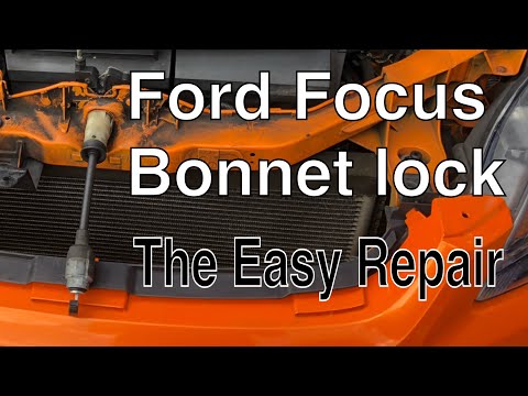 How to repair Ford Focus bonnet lock. The repair and refit. - YouTube