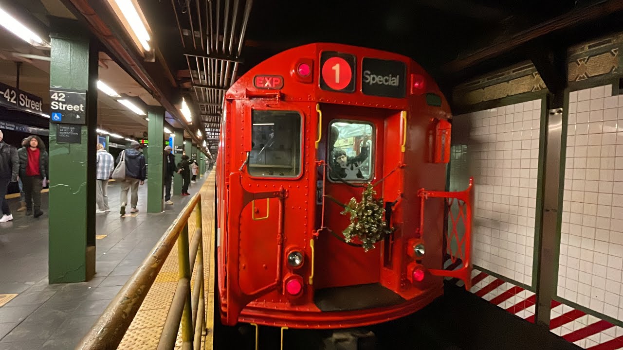 MTA Train Of Many Colors at Times Sq-42 St. - YouTube