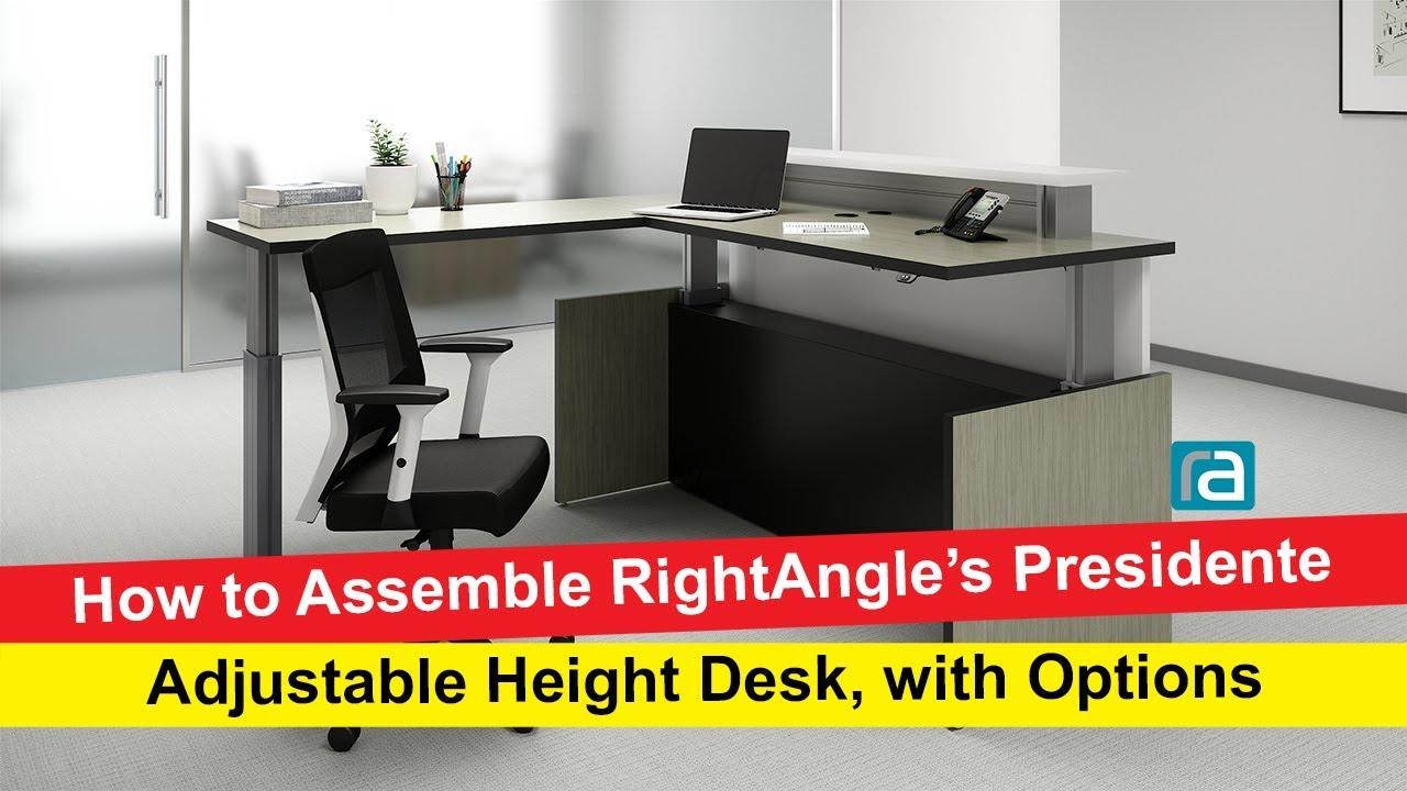 How to Assemble RightAngle's Presidente Adjustable Height Desk, with ...