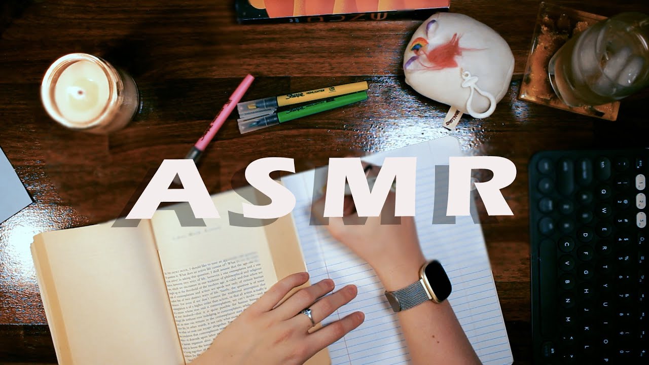 ASMR Study with Me! (No Talking) Typing, Writing, Page Turning Sounds ...