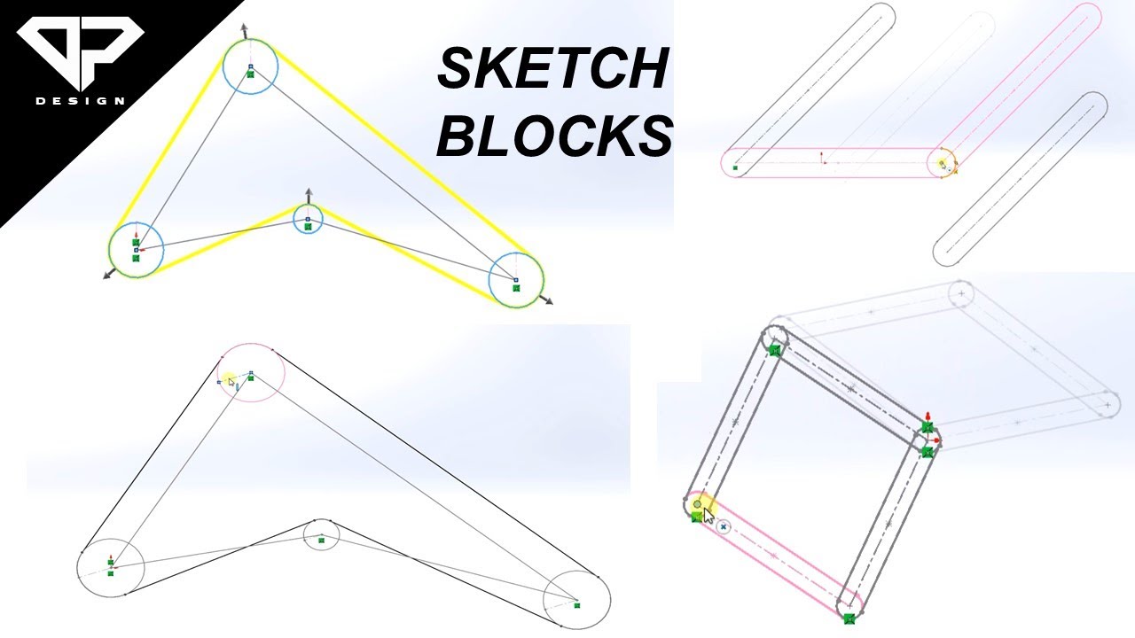 Solidworks Tutorial : Belt & chain drive using Block tool with basics ...