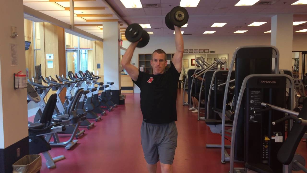 Split Stance 1 Arm Alternating DB Shoulder Press - YouTube