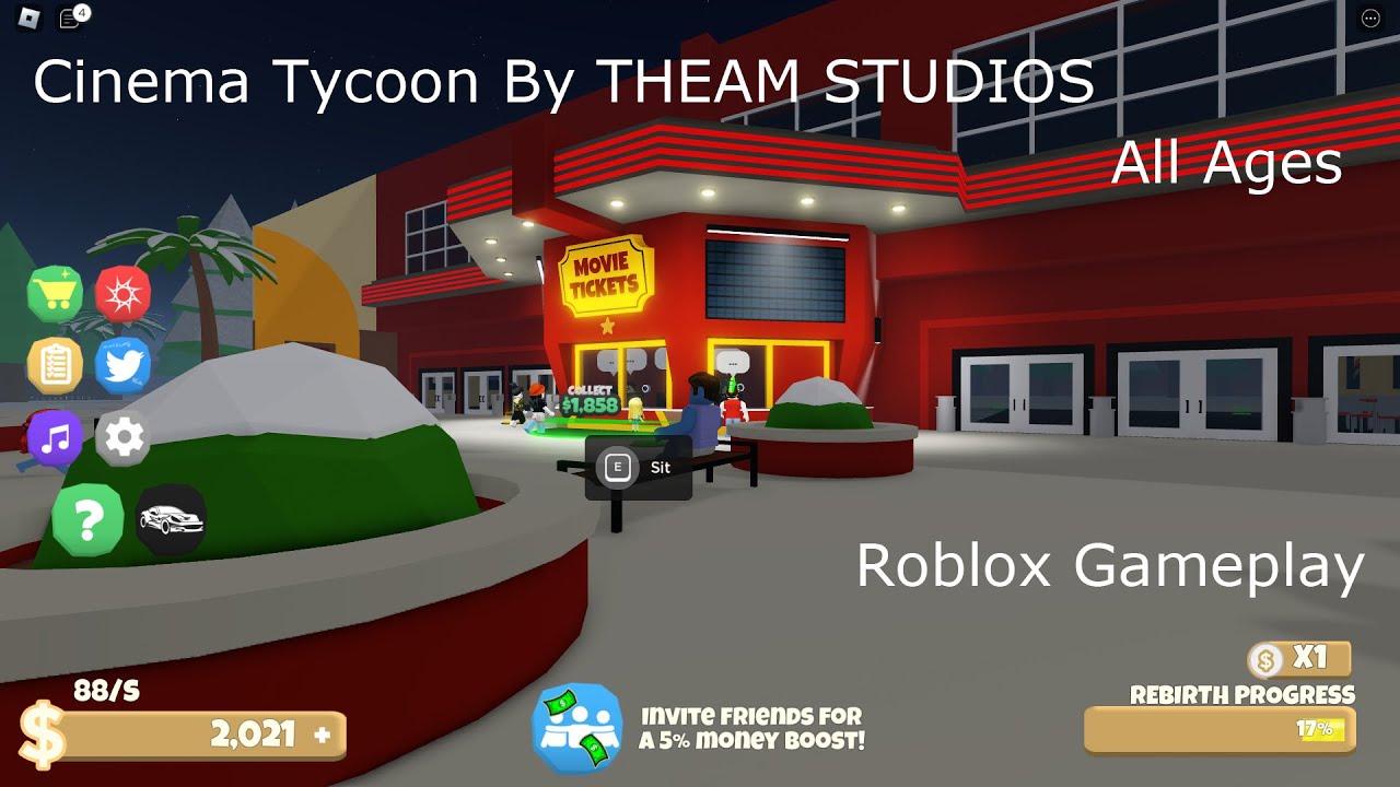 Cinema Tycoon By THEAM STUDIOS All Ages (Roblox Gameplay) - YouTube